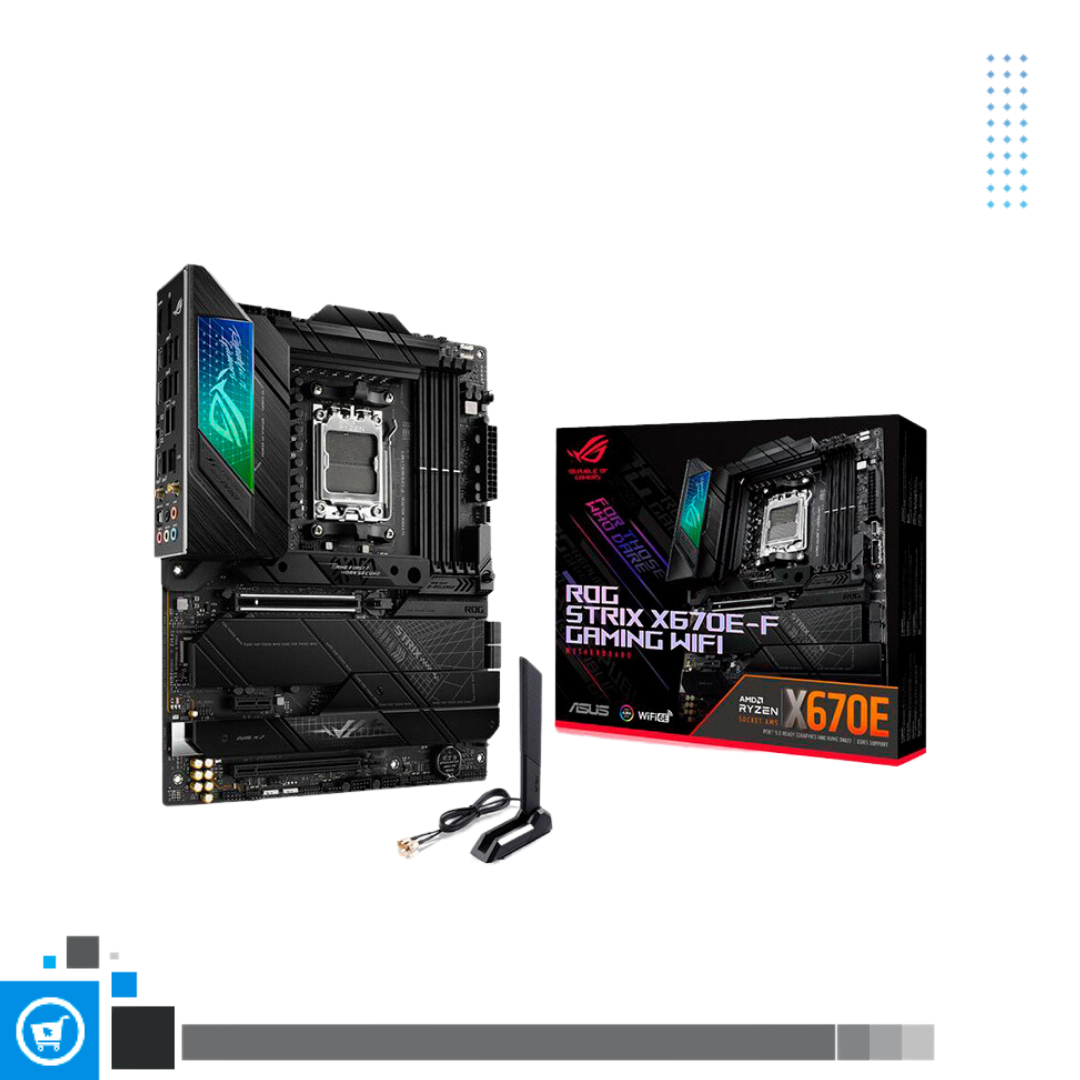 PLACA ASUS ROG STRIX X670E-F GAMING WIFI AMD X670 AM5 DDR5 HDMI DP M.2 ...
